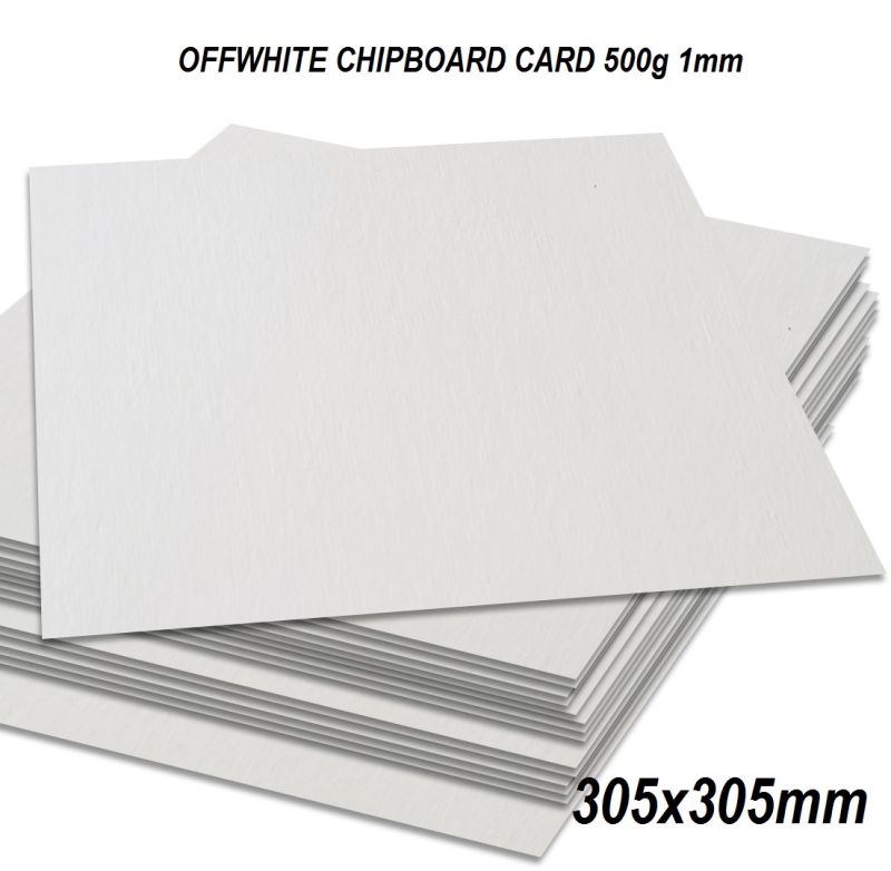 CHIPBOARD "OFFWHITE" 10pc - ЧИПБОРД КАРТОН БЯЛ 1mm 30.5 х 30.5см ...